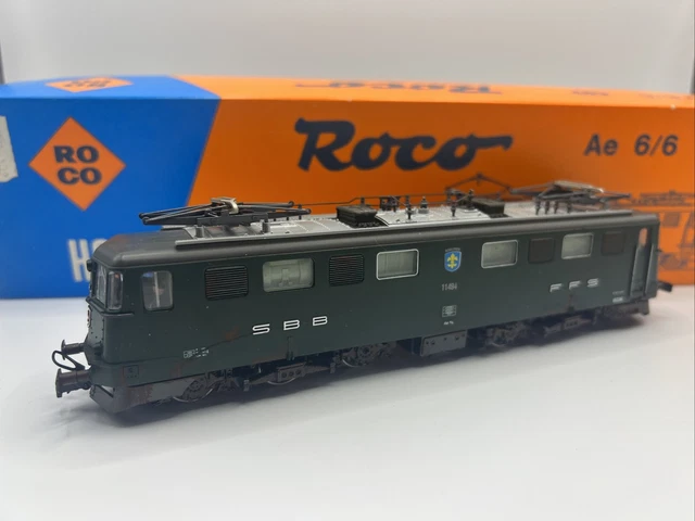ROCO H0 43536 locomotiva elettrica Ae 6/6 verde FFS in IMBALLO ORIGINALE EUR 89,90 - PicClick IT