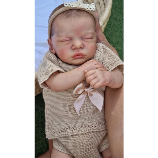 CLOTH BODY REBORN Baby Romy Lifelike Real Touch Sleeping Newborn Doll ...