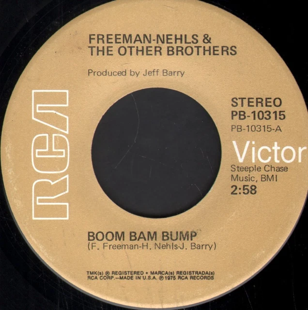FREEMAN-NEHLS AND THE Other Brothers Boom Bam Bump 7" vinyl USA Rca ...