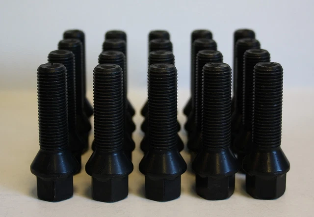 20 X M14 X 1.5 Black Tapered 50Mm Wheel Bolts Fit Seat Exeo Ibiza Leon Inc Cupra £29.99 ...