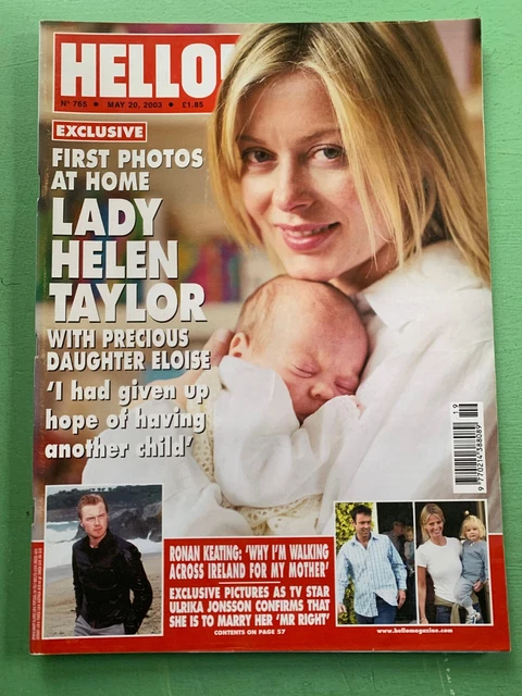 HELLO! 20-MAY-2003 LADY HELEN TAYLOR Ronan Keating Charlize Theron Matt ...