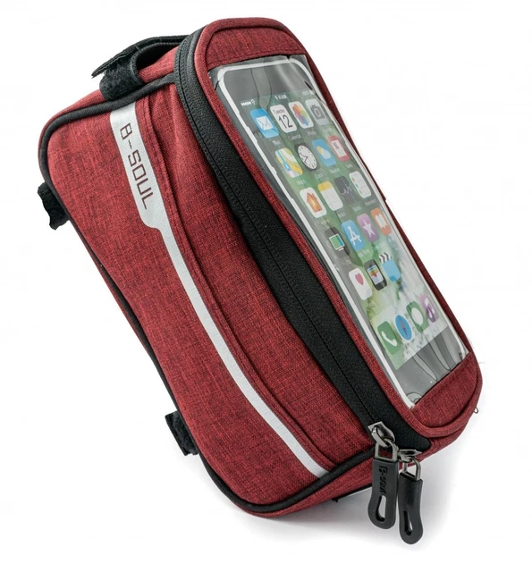 SUPPORT DE SACOCHE de vélo System-S en rouge fixation pour smartphone ...