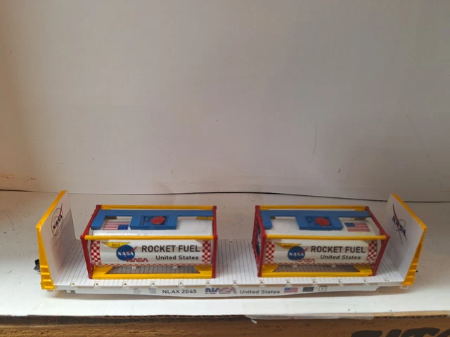 ROUNDHOUSE HO 60FT Custom Nasa Bulkhead Flat Car And Load $10.50 - PicClick