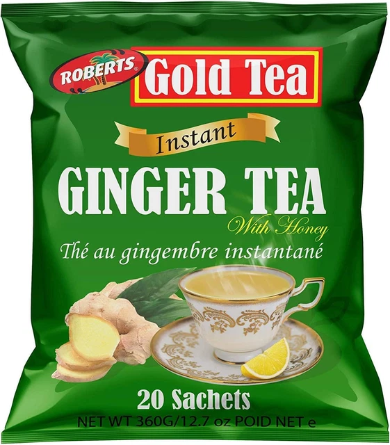 GOLD TEA INSTANT Ginger Tea with Honey, 360g (20 Sachets) £5.89 ...