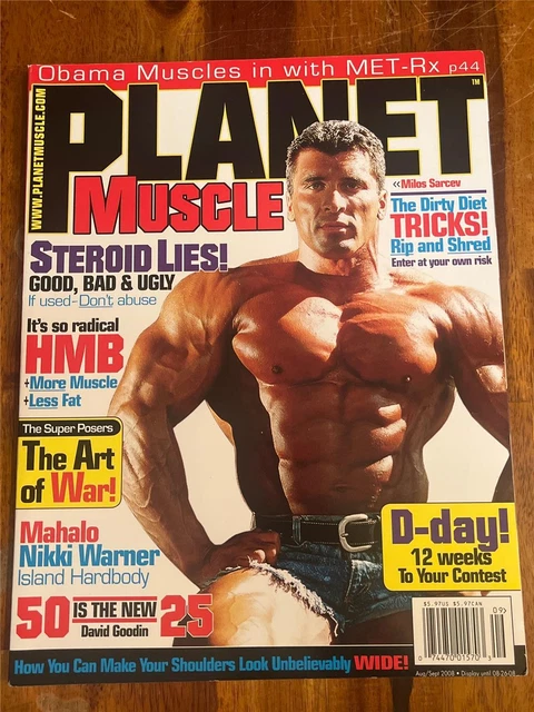 PLANET MUSCLE BODYBUILDING magazine MILOS SARCEV 9-08 £26.81 - PicClick UK