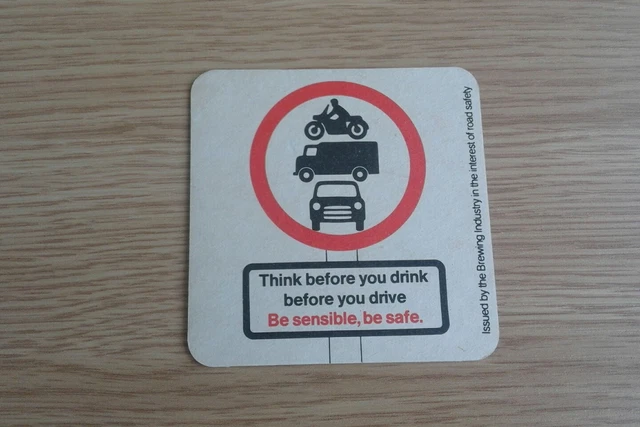 THINK BEFORE YOU Drink Before You Drive - Road Safety - Beermat £1.25 ...