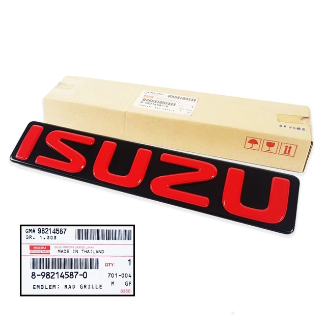 FOR ISUZU D-MAX Dmax 12-19 Genuine Logo Red Emblem Badge Decal Plate ...