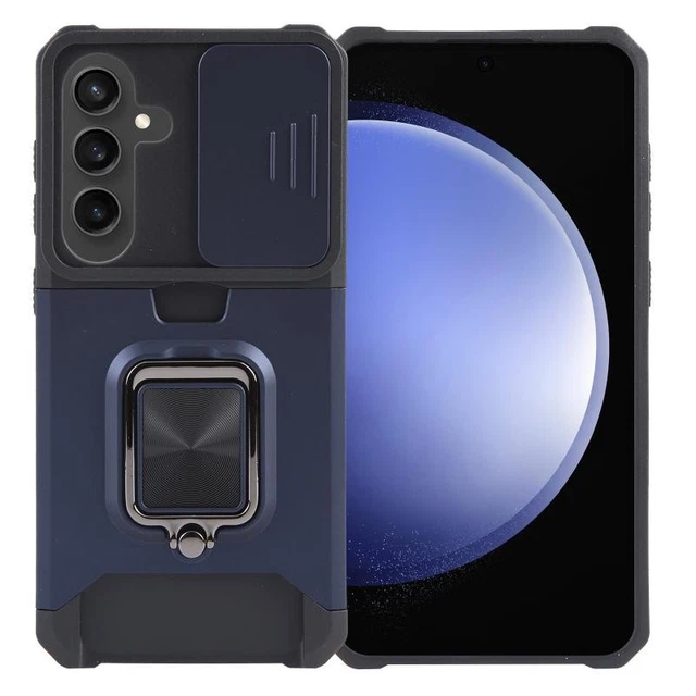 POUR SAMSUNG GALAXY S24 5G Camera Shield Card Slot PC + TPU Étui pour ...