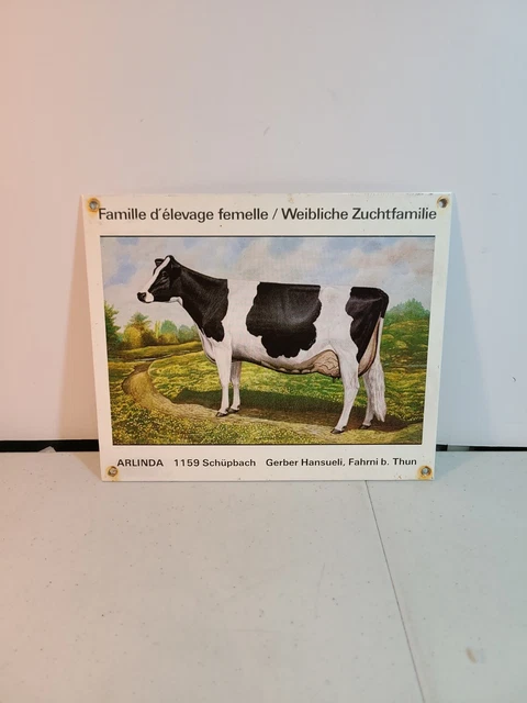 VINTAGE SIGN HOLSTEIN Breeding Farm (German) cow cattle 8 × 9.5in ...