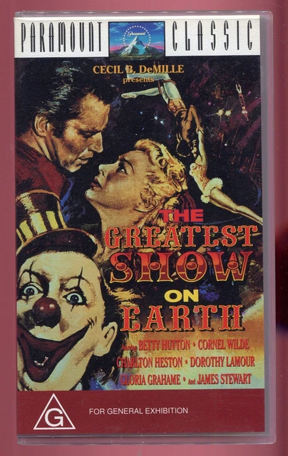 THE GREATEST SHOW on Earth VHS 1952 Cecil B DeMille Charlton Heston $15 ...