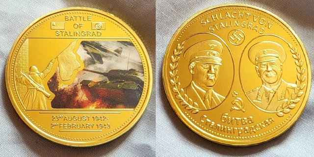 BATTLE OF STALINGRAD Gold Coin World War II Germany £9.99 - PicClick UK