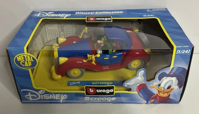 DISNEY DUCKTALES BANDE à Picsou Scrooge Voiture Limousine Burago Car 1/ ...