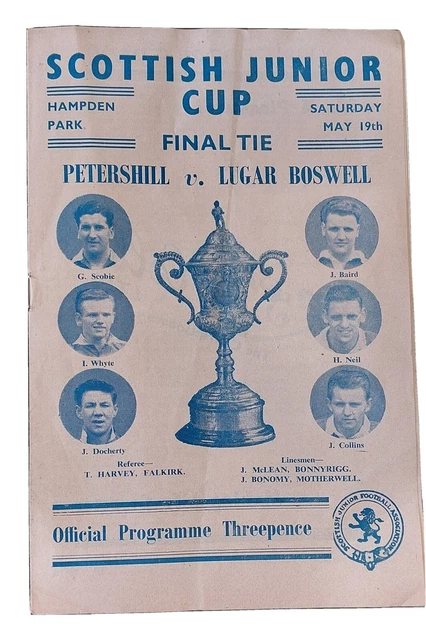 FOOTBALL PROGRAMMES 1956 scottish junior cup final £49.99 - PicClick UK