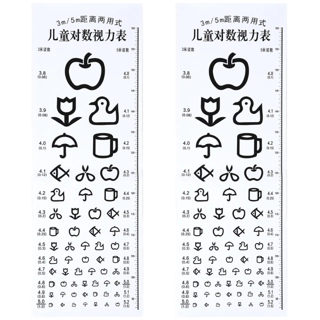 2 PACK COLORING Posters for Kids Vision Test Premium Child £9.88 ...
