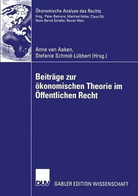 CONTRIBUTIONS À LA théorie économique en droit public par Anne van ...