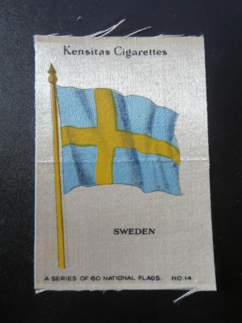 VINTAGE 1930'S KENSITAS CIGARETTES TOBACCO SILK "SWEDEN" $3.50 ...