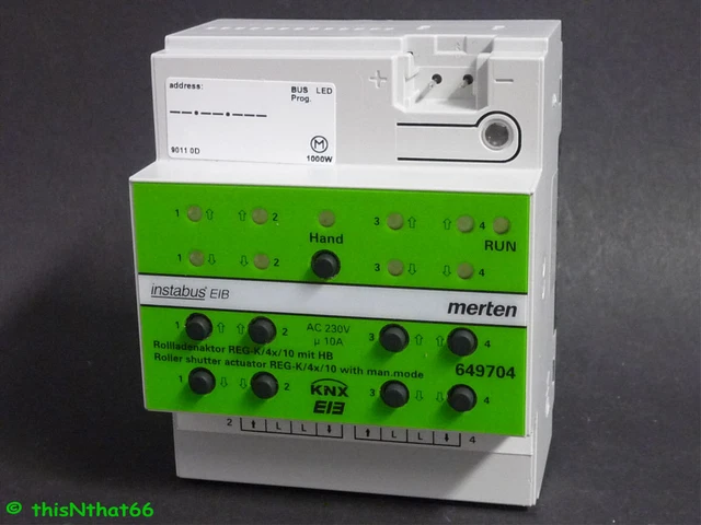 MERTEN 649704 EIB KNX Rollladenaktor 4fach 230V mit Handbedienung EUR ...
