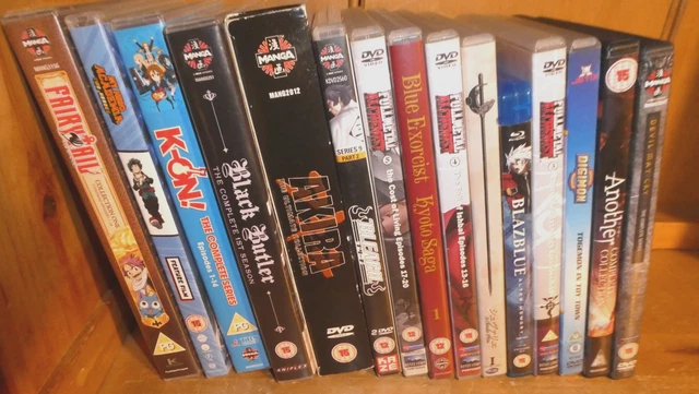 15 MANGA DVDS (1 Blu-ray), all good condition, includes Akira set ...