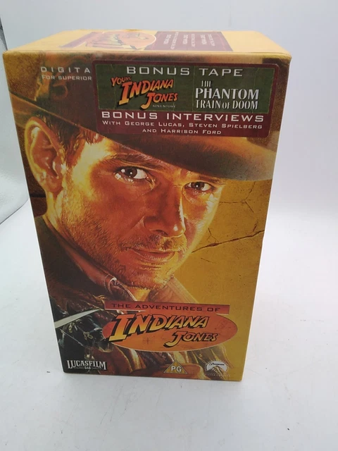 THE ADVENTURES OF Indiana Jones VHS Box Set Trilogy 2000 LucasFilm *NEW ...