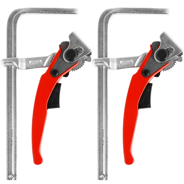 STEEL RATCHETING TABLE Clamp Lever Action Clamp Bar DIY Woodworking F ...