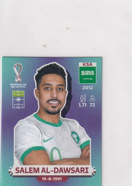 PANINI QATAR WORLD Cup Sticker 2022 Saudi Arabia Nr. KSA 19 Salem Al ...