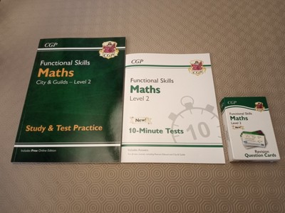 FUNCTIONAL SKILLS MATHS Level 2 Workbook, 10 Minute Test Book and ...