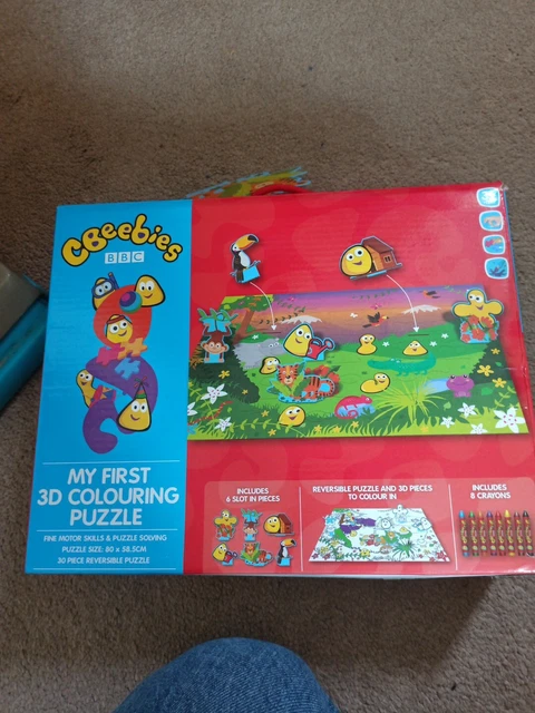 CBEEBIES MY FIRST 3D colouring puzzle Pack - Educational Toy for Kids £ ...