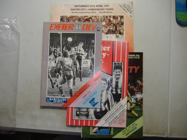 FOOTBALL PROGRAMMES EXETER City (7426) 4 off fair condition £2.79 ...