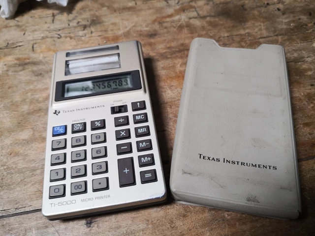 CALCULATRICES VINTAGES : Texas TI-5000 Micro Pinter et Casio HR-10 ...