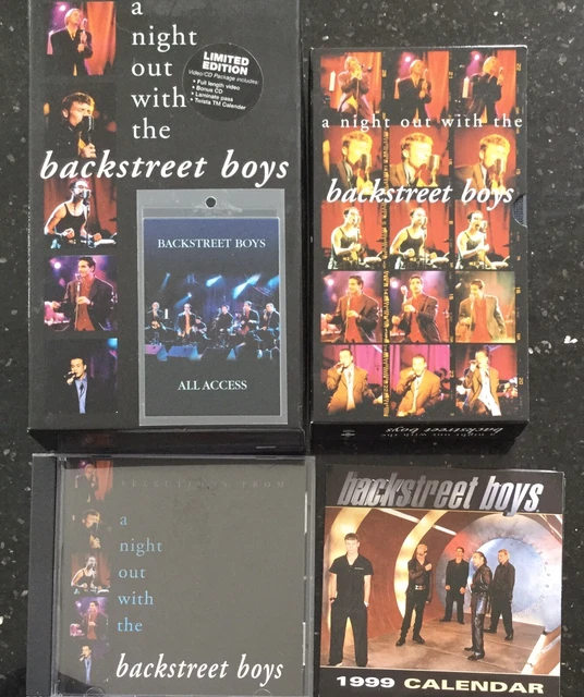 A NIGHT OUT with The Backstreet Boys VHS, CD, PASS & CALENDAR Boxset ...