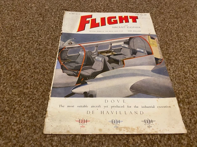 AC30 11X8 FLIGHT Magazine Cover Page - The De Havilland Dove £8.99 ...