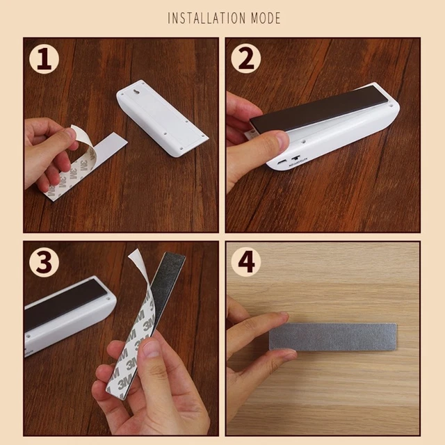 LED CLOSET LIGHTS 12 LEDs Motion Sensor for Wardrobe Cupboard Kitchen ...