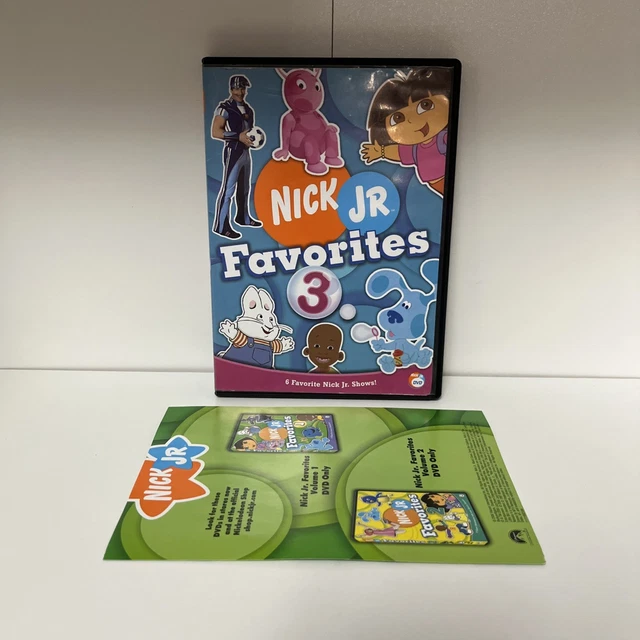 NICK JR FAVORITES 3 DVD+Insert Paper Good Condition DVD Nickelodeon ...