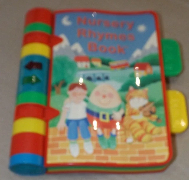 VTECH ACTIVITY SINGING Nursey Rhyme Book Lights Sounds Easy Wipe Clean ...