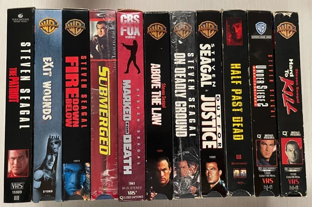 11 STEVEN SEAGAL VHS Lot Exit Wounds Submerged Half Past Dead The ...