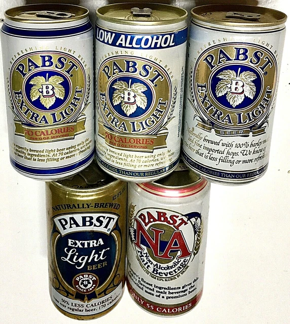 PABST BREWING CHOICE of PBR Light Extra NA 12oz steel or alum can empty ...