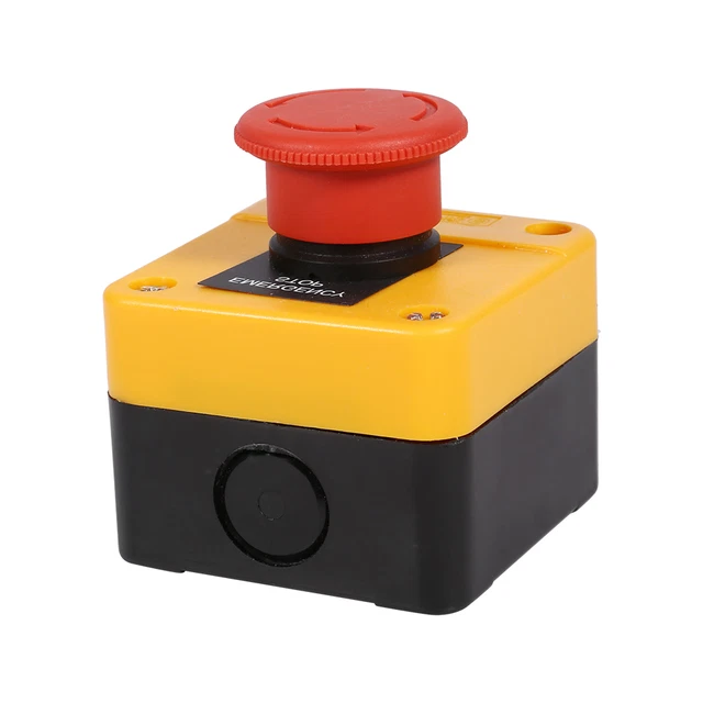 MOMENTARY EMERGENCY STOP Push Button Weatherproof Push Button Switch ...