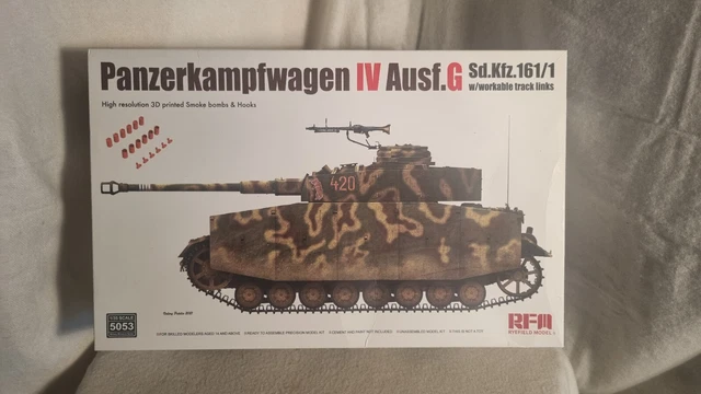 RYEFIELD MODEL N°5053 Panzerkampfwagen IV Ausf.G 1:35 ungebaut OVP S027 ...