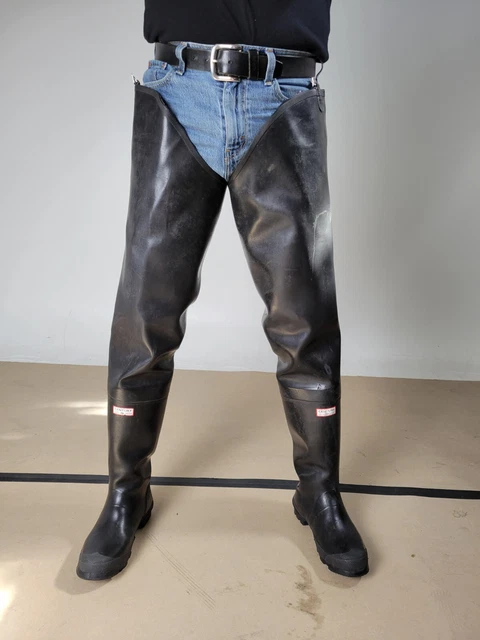 EXTREMELY RARE CENTURY Extra Tall Hip Boots Size UK 44(estimated) $350. ...