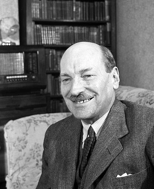 BRITISH LABOUR POLITICIAN Clement Attlee gardening at his home 1945 Old ...