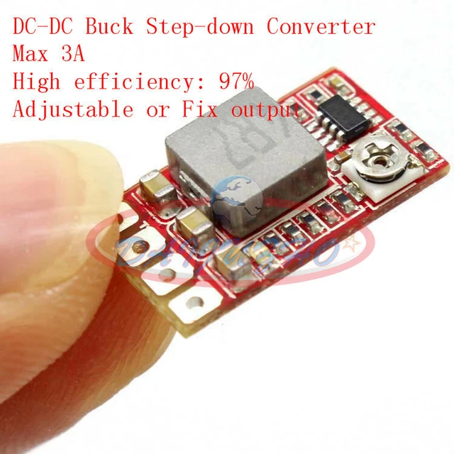 MINI DC-DC BUCK Step-down Converter Adjustable Power Module 3.3V 3V 5V ...