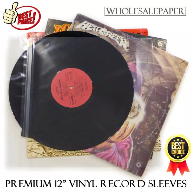 12& RECORD SLEEVES Plastic Polythene Blake Outer Vinyl Covers Gatefold ...