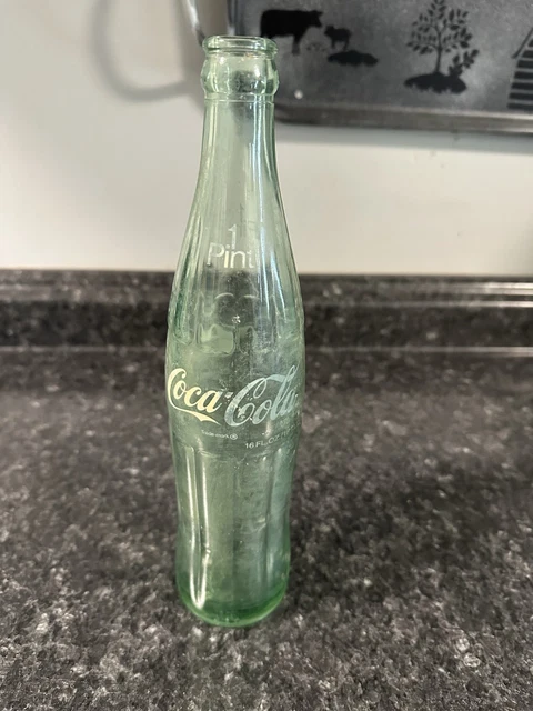 VINTAGE COCA COLA Coke Green glass 1 Pint Bottle 16 oz Little Rock AR £ ...