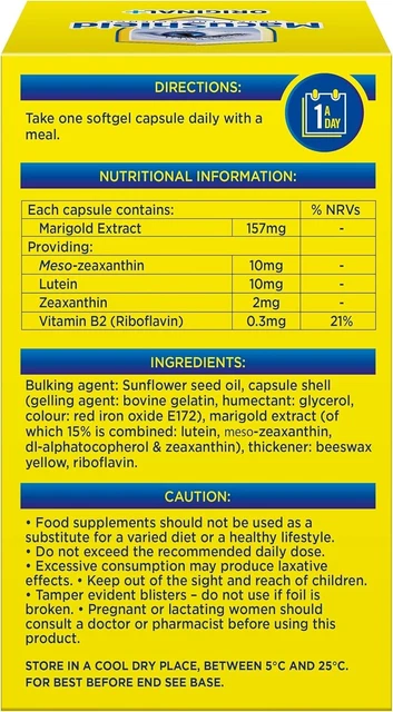MACUSHIELD ORIGINAL PLUS Capsules - 90-day pack, Eye Health Supplement ...