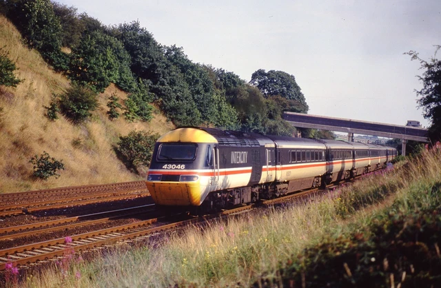 ORIGINAL 35MM RAIL Slide HST43046 43082 Hasland 14 8 1992 + Copyright £ ...