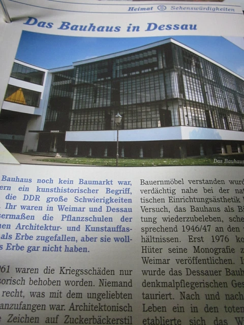 DAS WAR DIE DDR N Heimat Sehenswürdigkeiten Bauhaus in Dessau EUR 3,60 - PicClick DE