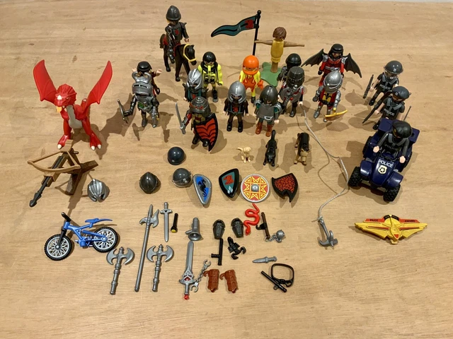 PLAYMOBIL JOB LOT - Dragon, Knights, Police, Scarecrow, Samuri, ATV ...