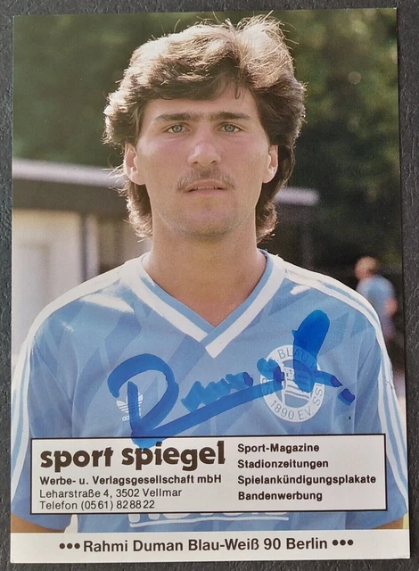 1207 RAHMI DUMAN Blau Weiß 90 Berlin 80er Autogrammkarte original ...