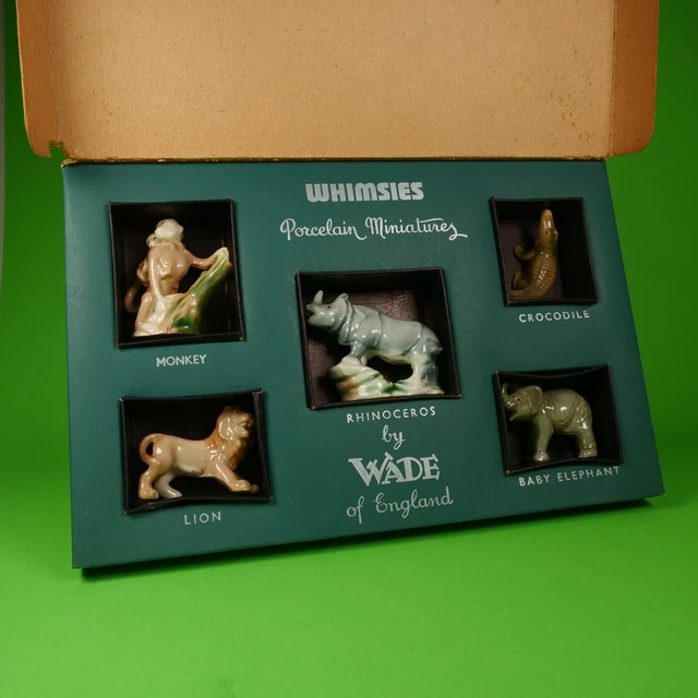 WADE WHIMSIES PORCELAIN Miniatures- Set 4-African animals Set-Original ...