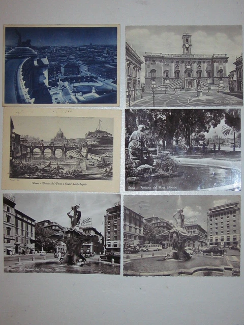 13 CARTOLINE ROMA-FONTANE-AUTO-AUTOBUS-E.U.R.-STADIO Olimpico-Via ...